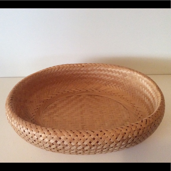 Bambu | Accents | Bambu Natural Wood Double Wall Oval Basket 5 | Poshmark